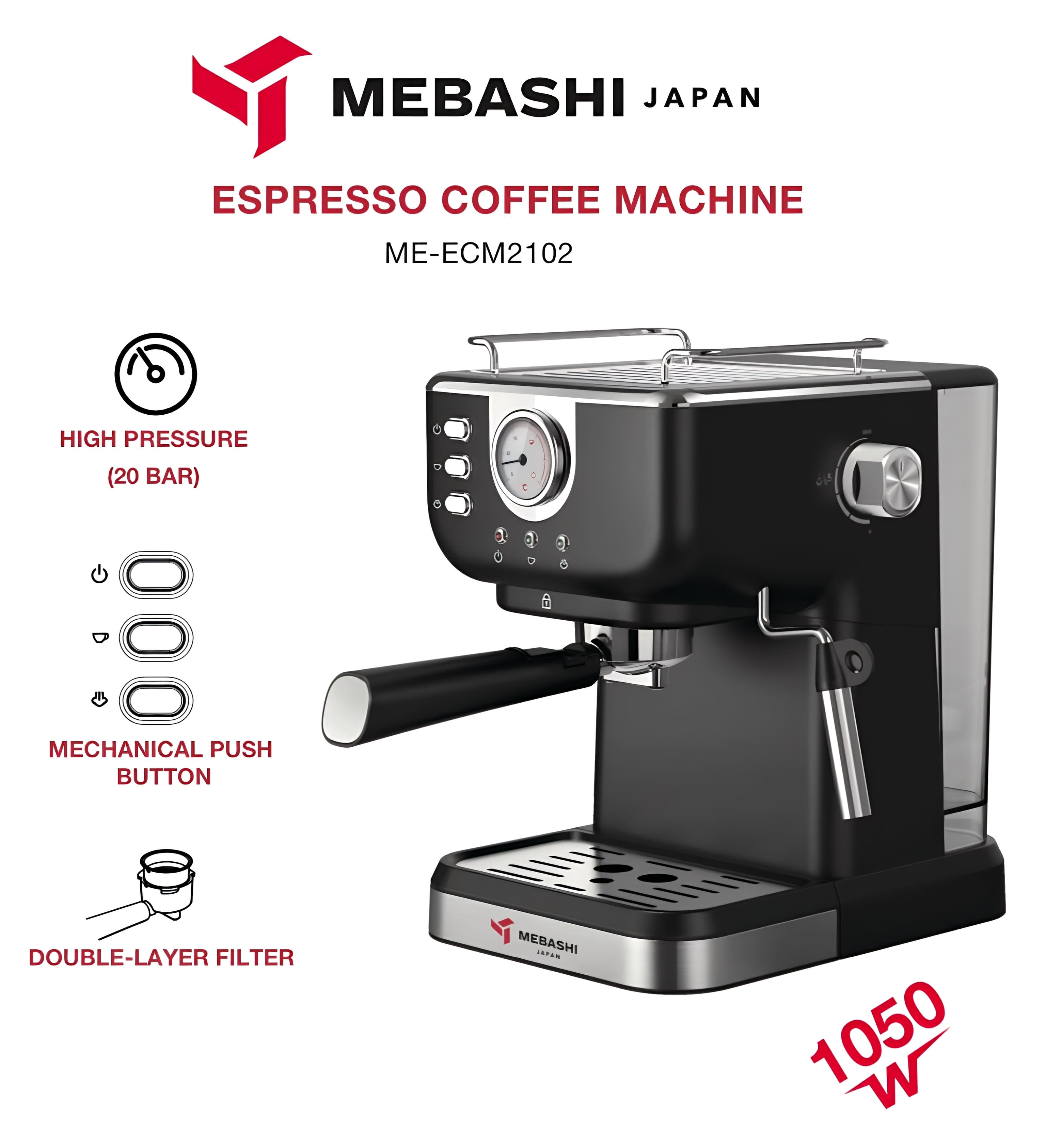 فروشگاه ابوکافی | اسپرسوساز مباشی مدل ME-ECM 2102