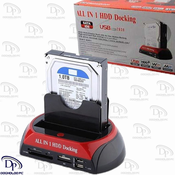 کامپیوتر دوقلو | داک هارد IDE&SATA-USB2.0 +رم ریدر مدل 875