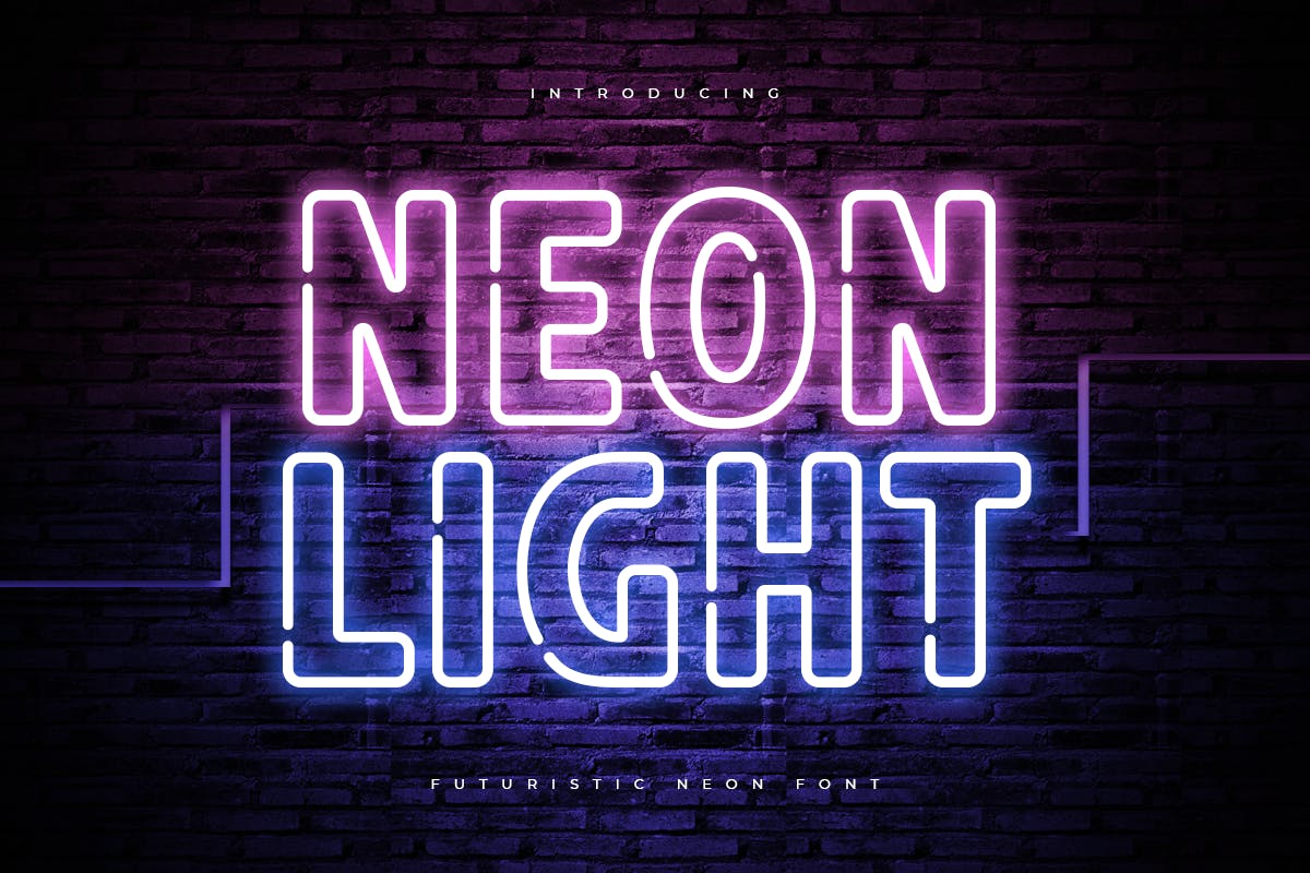 انویاتو | فونت انگلیسی نئون لایت (Neon Light)
