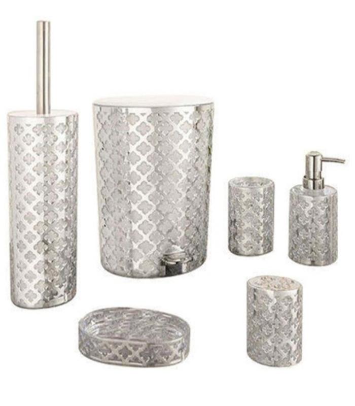 آشپزخانه نواب | ست سرویس بهداشتی لیمون مدل چاپدار کد TP029 مجموعه 6 عددی